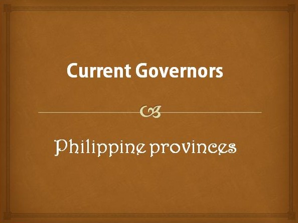 List of Governors of Philippine Provinces 2019 - 2022 - PeoPlaid
